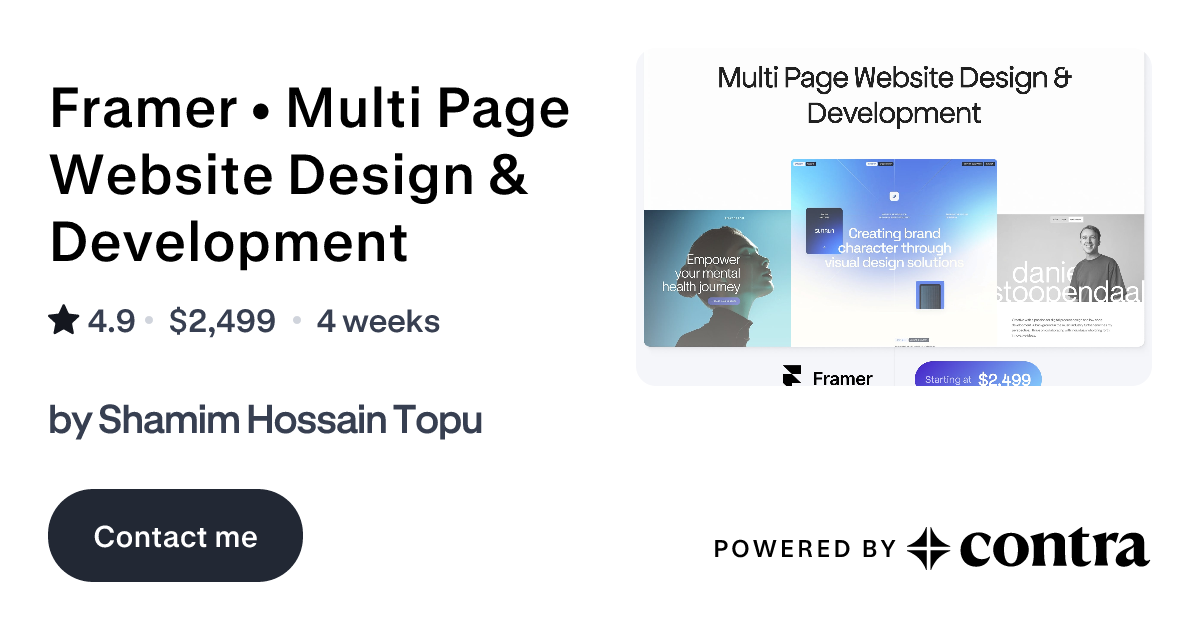 I will design Landing pages and website using figma by Shamim Hossain