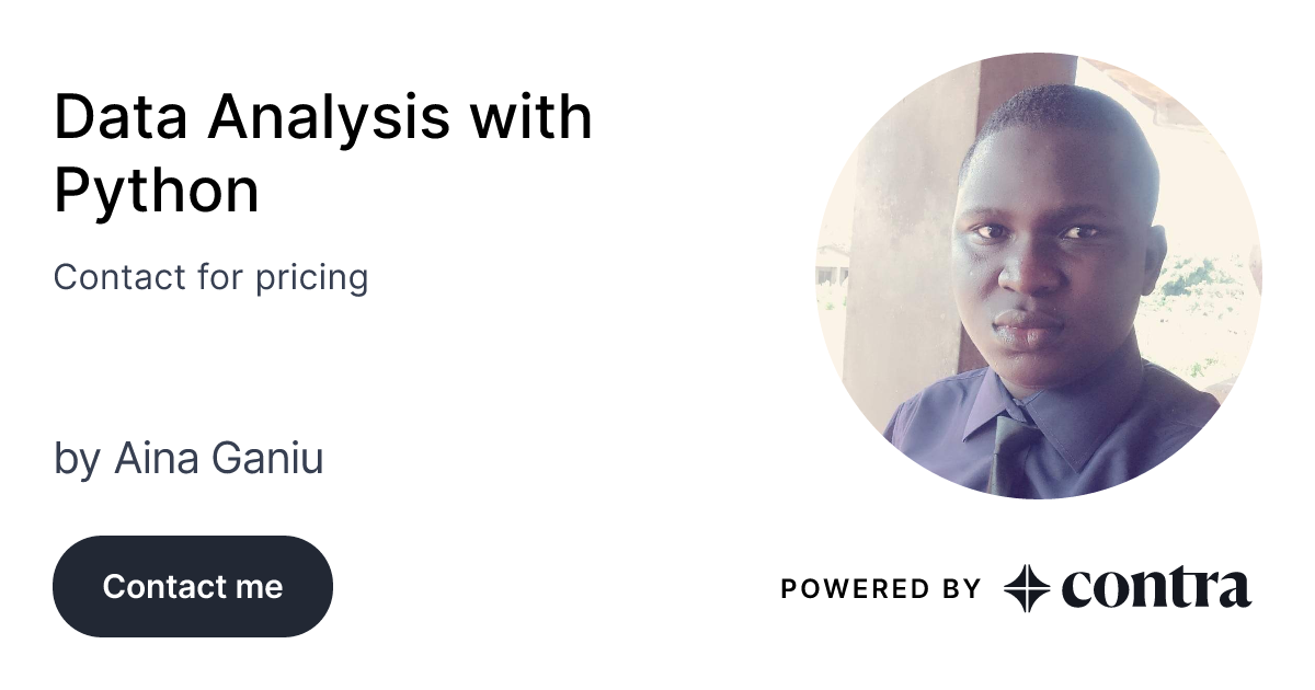 Data Analysis With Python By Aina Ganiu
