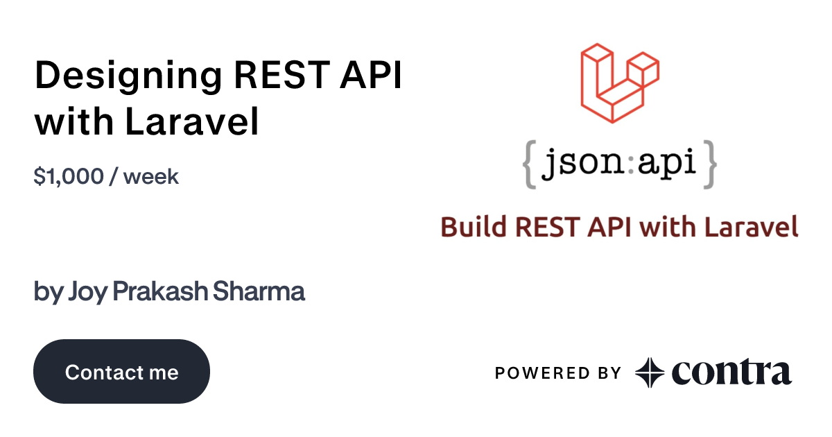 Designing REST API with Laravel by Joy Prakash Sharma