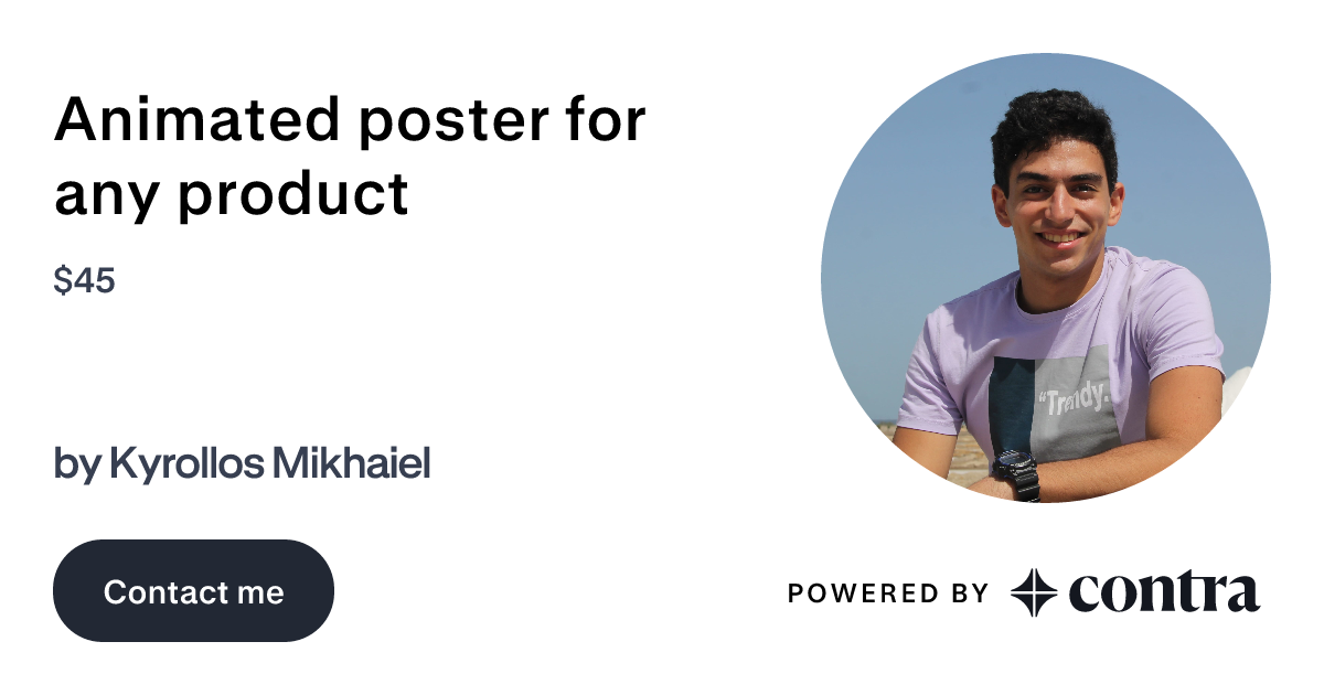 Animated poster for any product by Kyrollos Mikhaiel