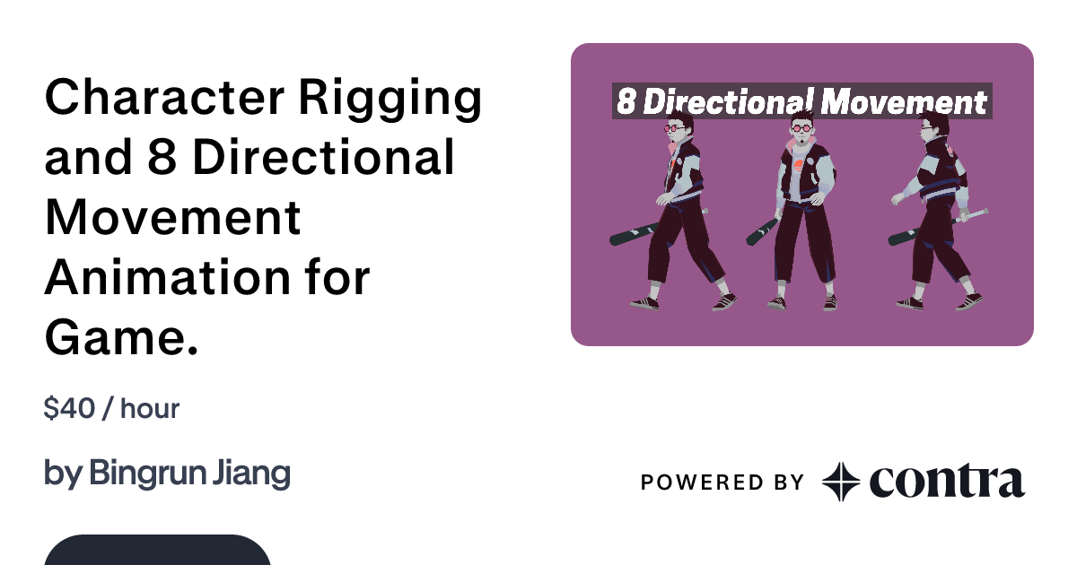 Character Rigging and 8 Directional Movement Animation for Game. by ...