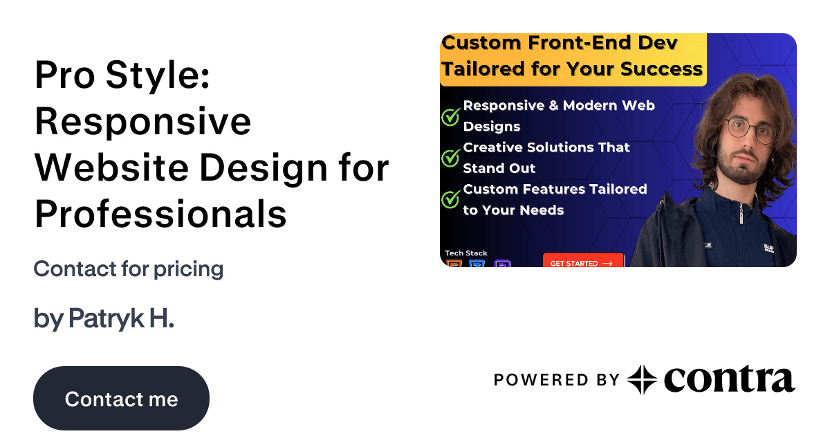 Pro Style: Responsive Website Design for Professionals by Patryk H.