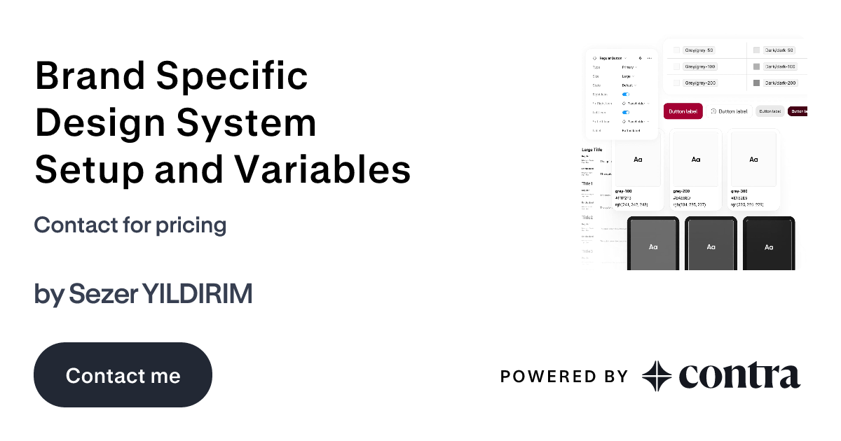 Brand Specific Design System Setup and Variables by Sezer YILDIRIM