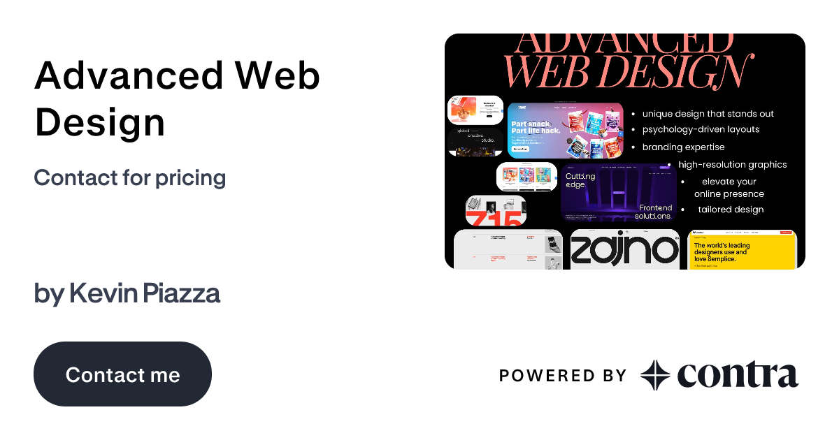 Advanced Web Design by Kevin Piazza