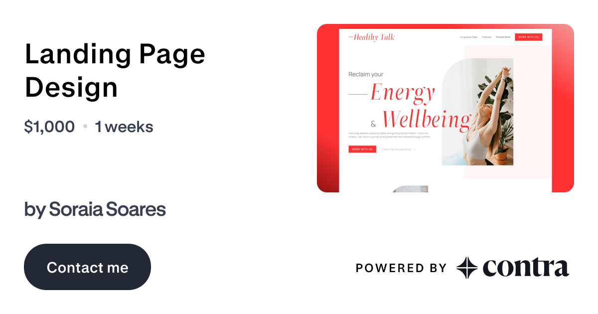 Webflow Landing Page Design + Development by Soraia Soares