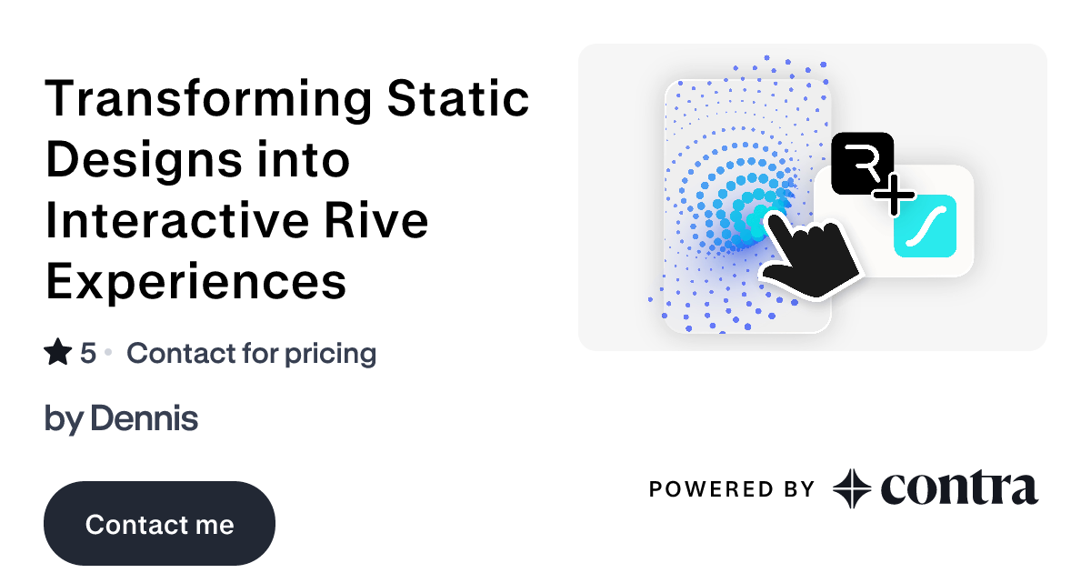 Transforming Static Designs into Interactive Rive Experiences by Dennis