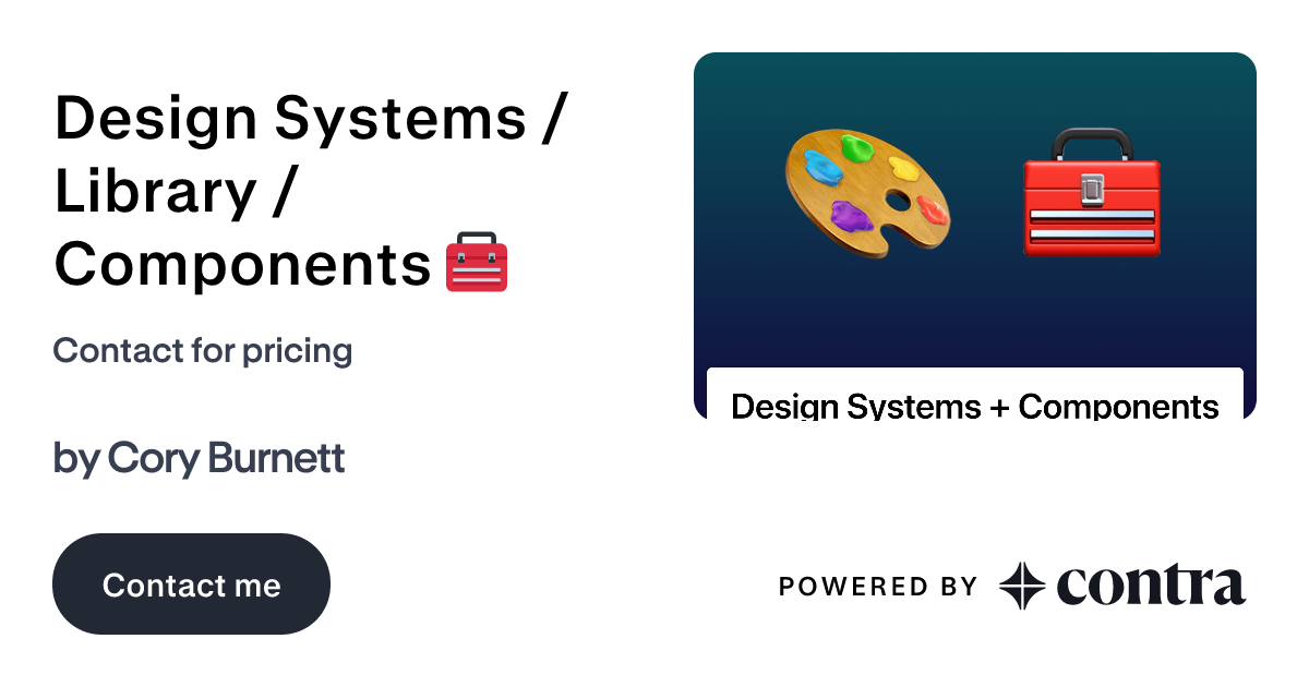 Design Systems / Library / Components 🧰 by Cory M Burnett
