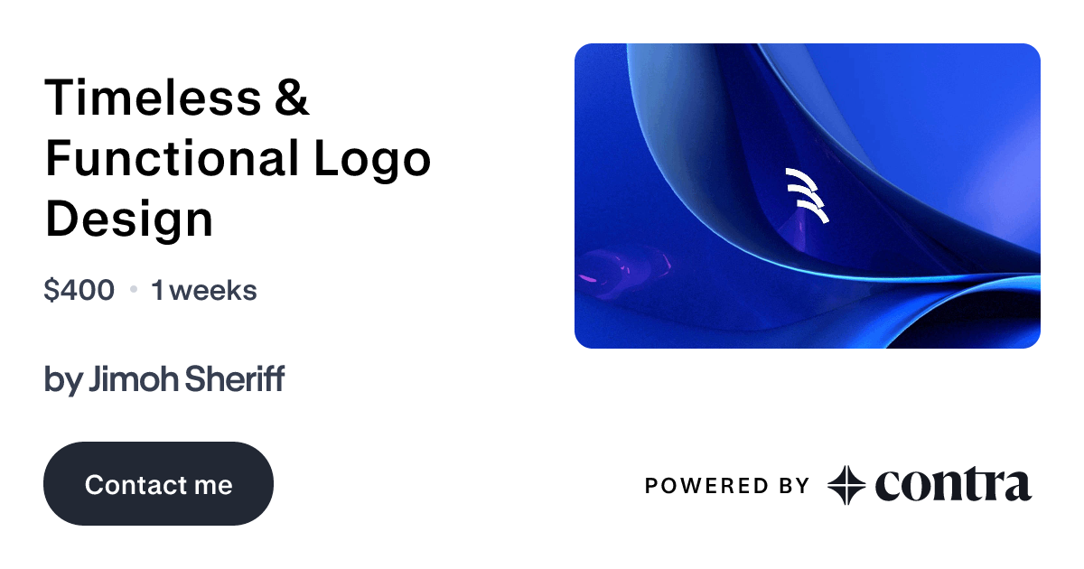 Timeless & Functional Logo Design by Jimoh Sheriff