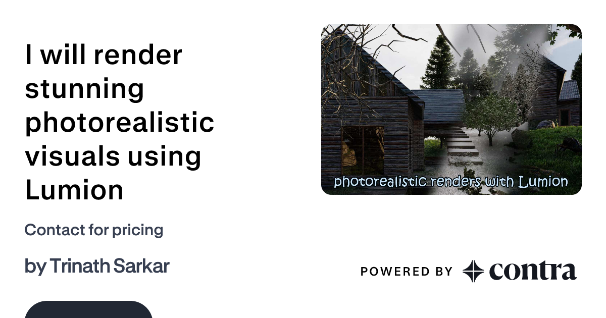 I will render stunning photorealistic visuals using Lumion by Trinath Sarkar