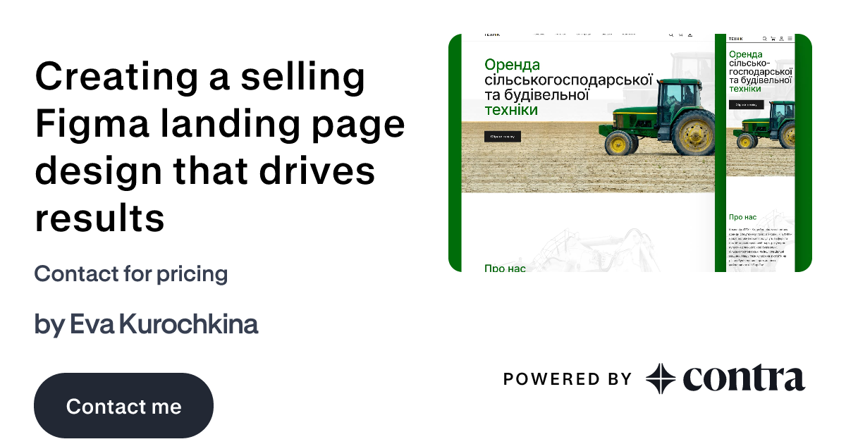 Creating a selling Figma landing page design that drives results by Eva Kurochkina