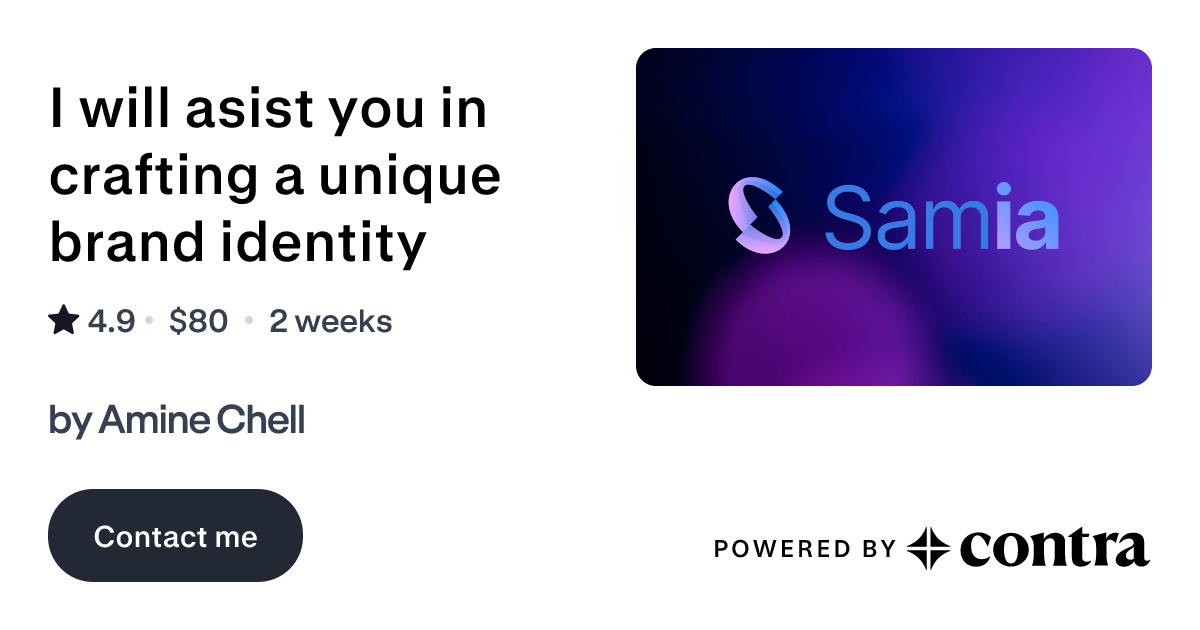 I will asist you in crafting a unique brand identity by Amine chellouai