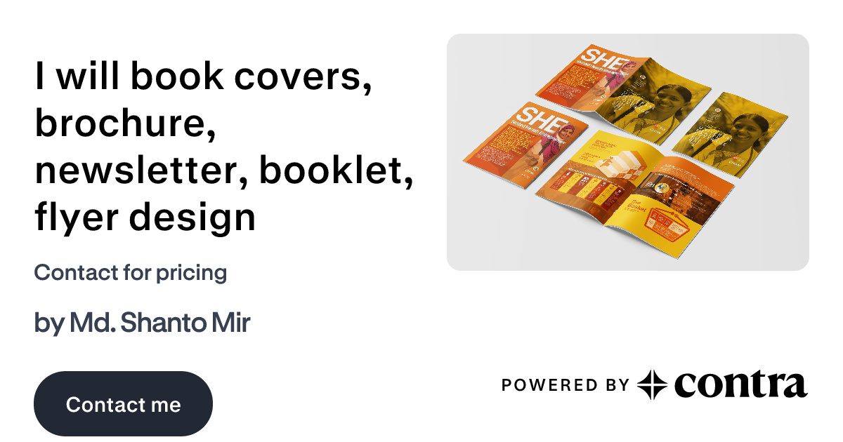 I will book covers, brochure, newsletter, booklet, flyer design by Md ...
