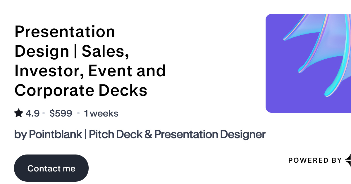 Presentation Design | Sales, Investor, Event and Corporate Decks by ...
