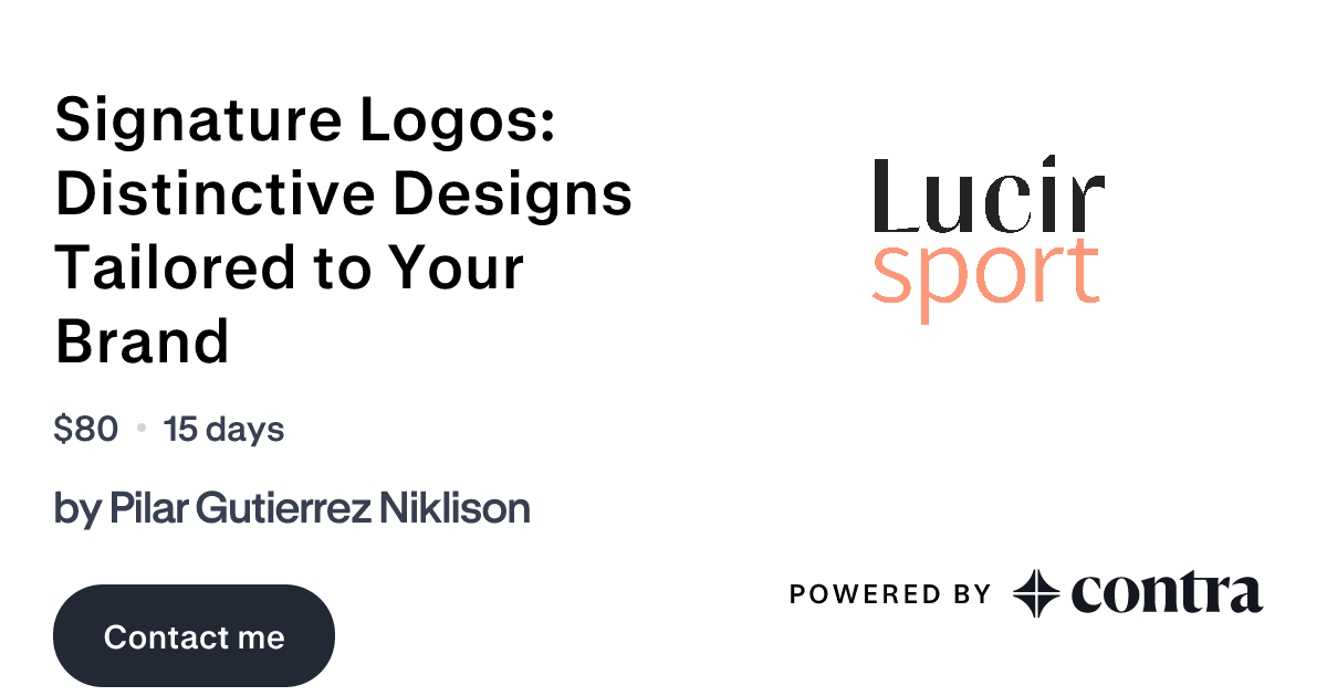 Signature Logos: Distinctive Designs Tailored to Your Brand by Pilar ...