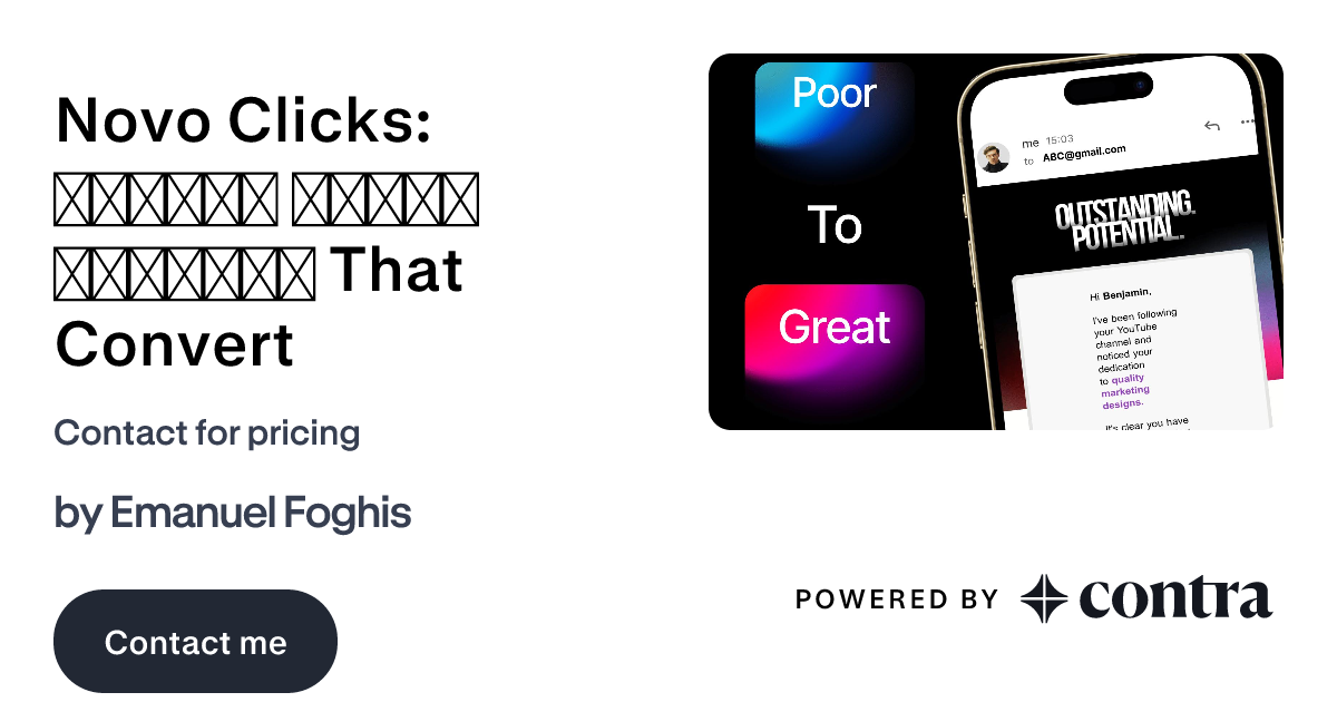 Novo Clicks: 𝗖𝘂𝘀𝘁𝗼𝗺 𝗘𝗺𝗮𝗶𝗹 𝗗𝗲𝘀𝗶𝗴𝗻𝘀 That Convert by Emanuel Foghis