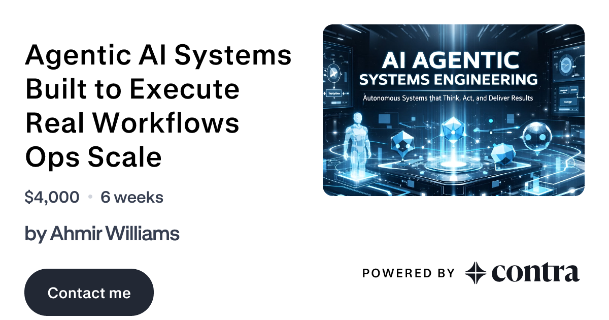 Agentic AI Systems Built to Execute Real Workflows Ops Scale by Ahmir ...