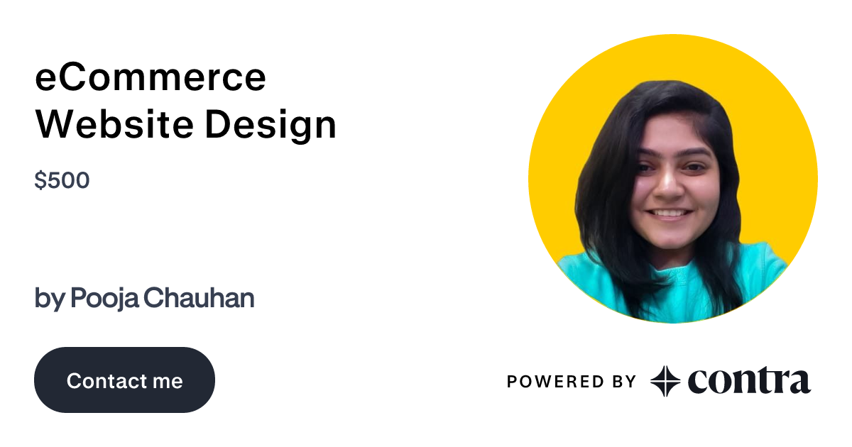 eCommerce Website Design by Pooja Chauhan