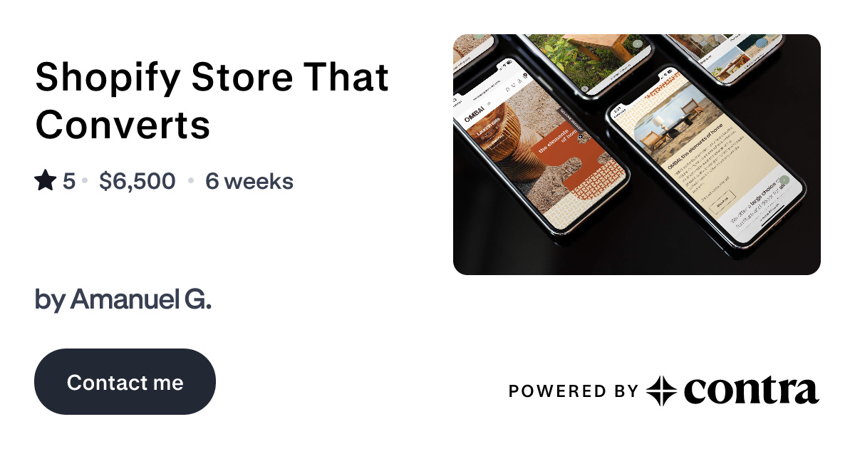 Custom Shopify Store Design by Amanuel G.