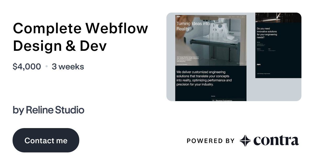 Complete Webflow Design & Dev by Reline Studio