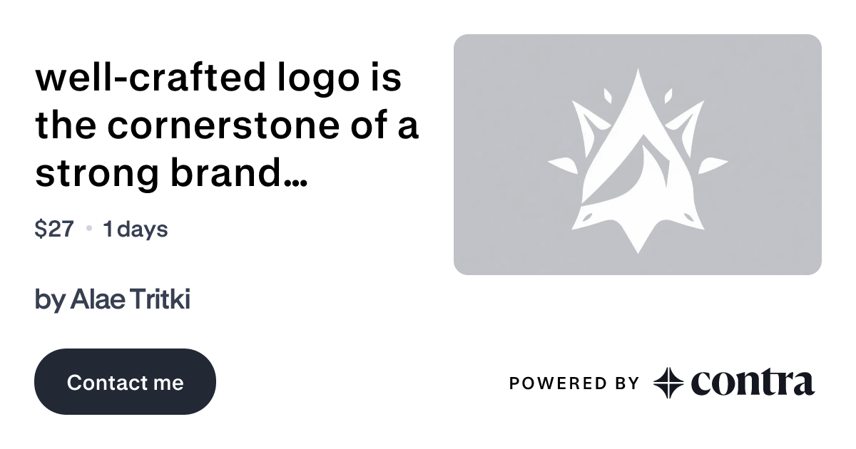 well-crafted logo is the cornerstone of a strong brand… by Alae Tritki