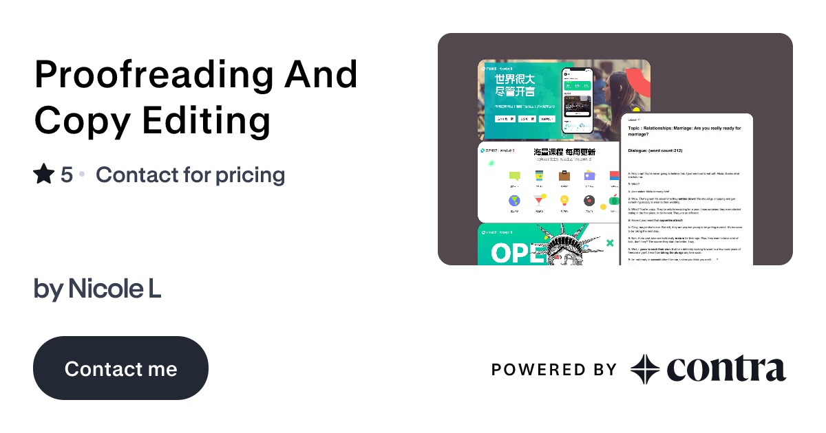 Proofreading And Copy Editing by Nicole L