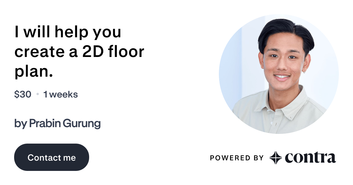 I will help you create a 2D floor plan. by Prabin Gurung