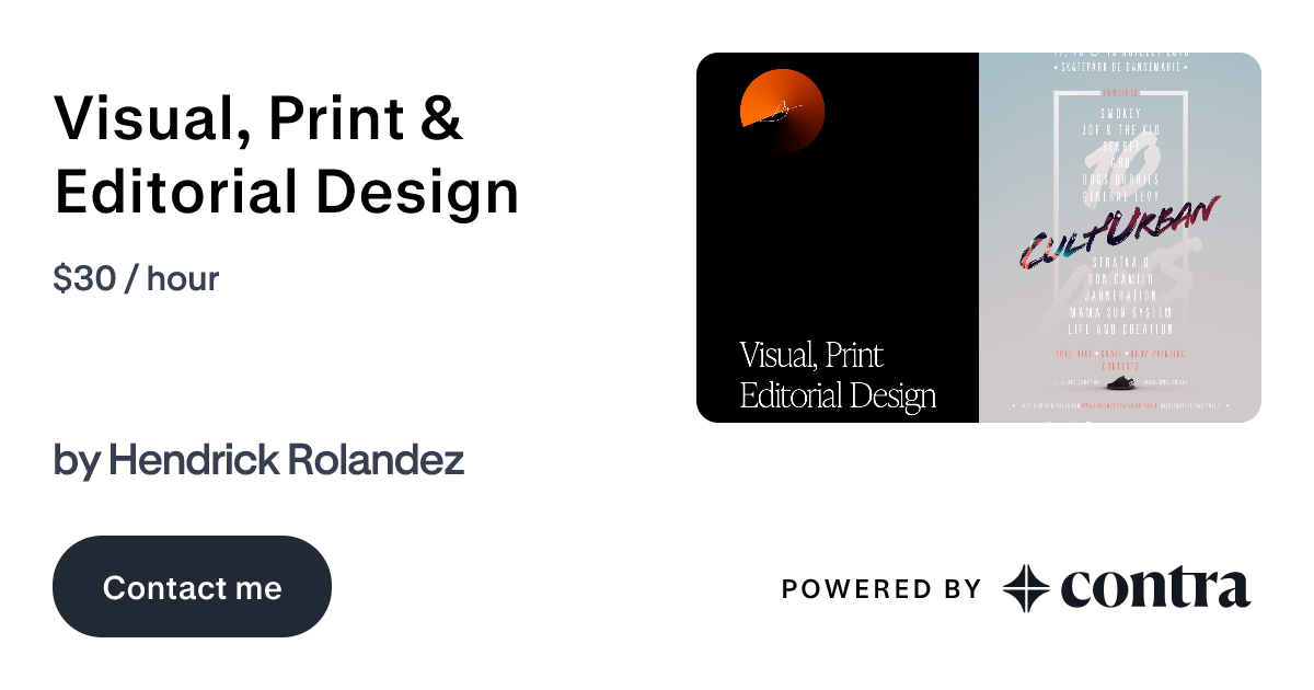 Visual, Print & Editorial Design by Hendrick Rolandez
