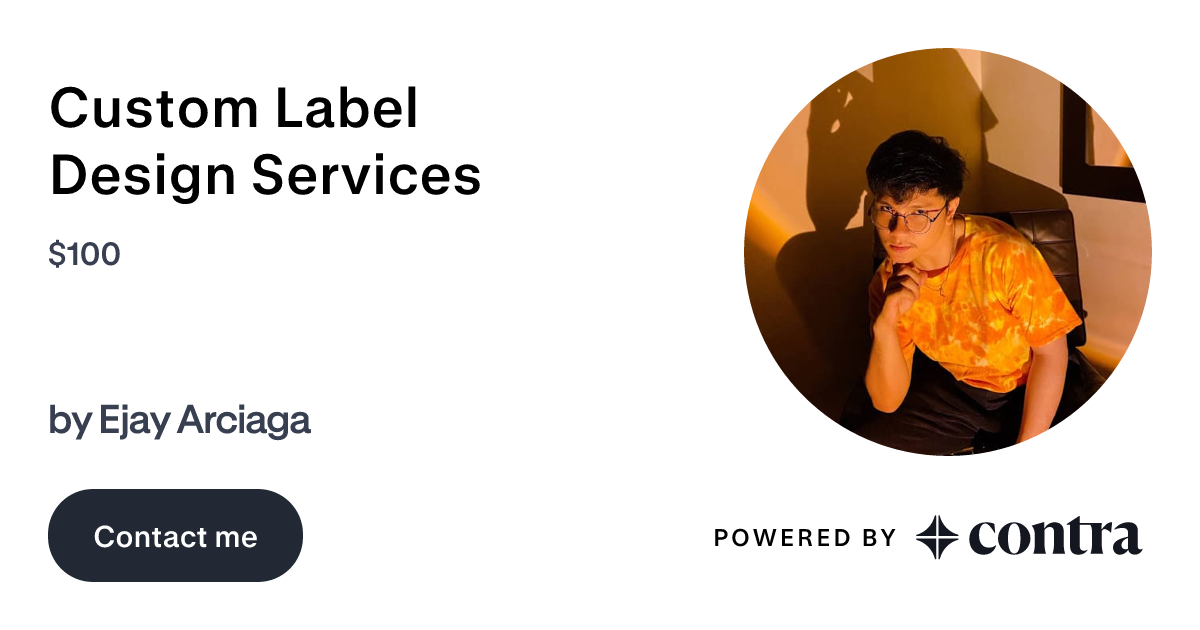 Custom Label Design Services by Ejay Arciaga