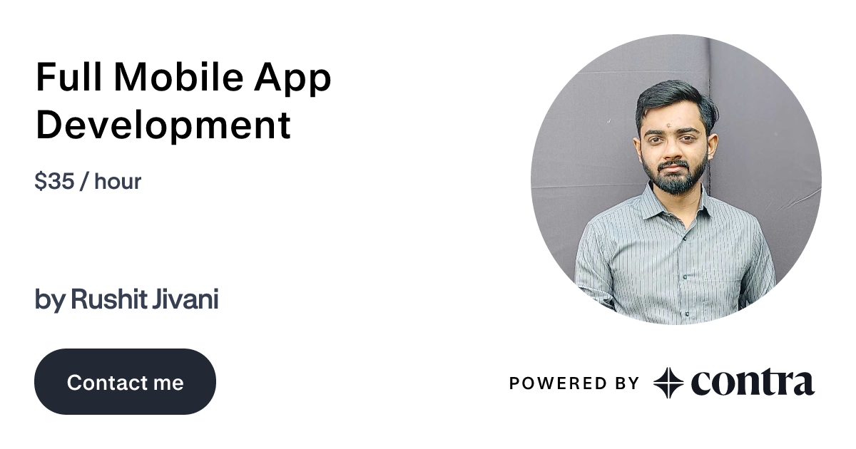 Full Mobile App Development by Rushit Jivani