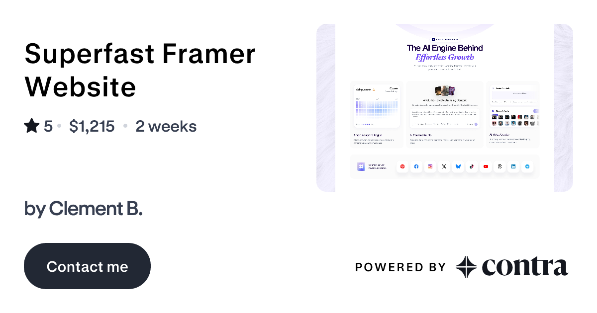 Superfast Framer Website by Clement Bassey