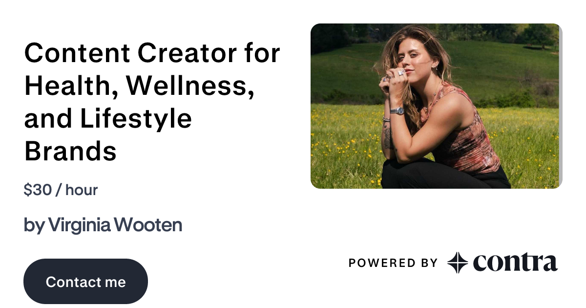 Content Creator for Health, Wellness, and Lifestyle Brands by Virginia ...