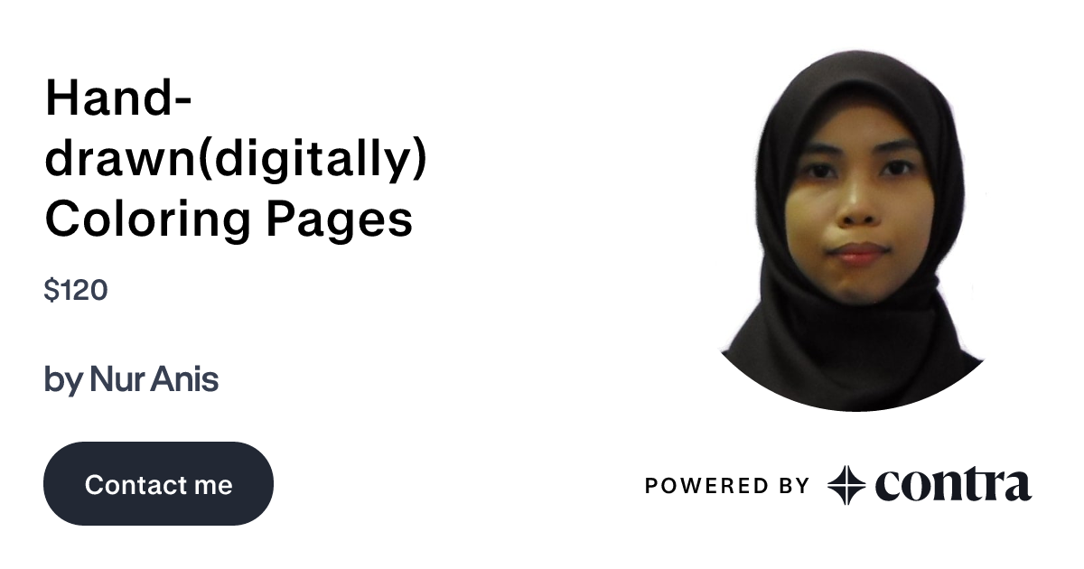 Hand-drawn(digitally) Coloring Pages by Nur Anis