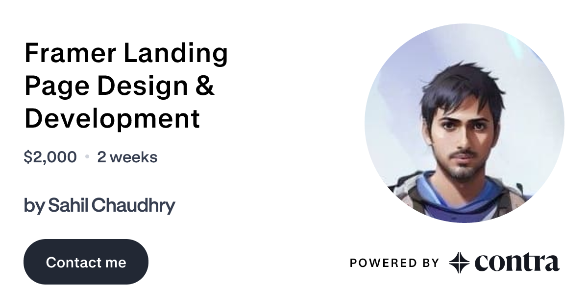 Framer Landing Page Design & Development by Sahil Chaudhry