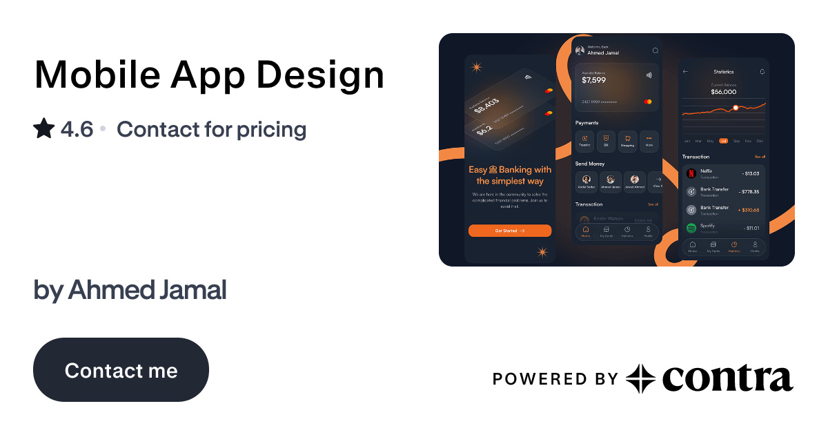 Mobile App Design by Ahmed Jamal