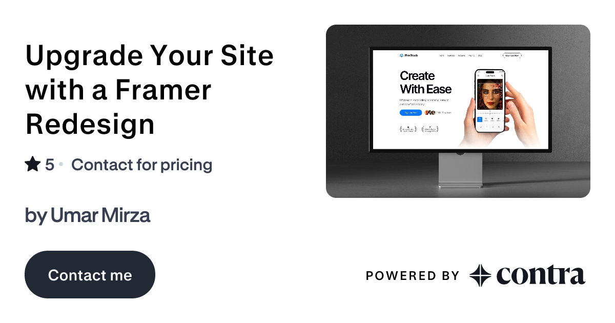 Upgrade Your Site with a Framer Redesign by Umar Mirza