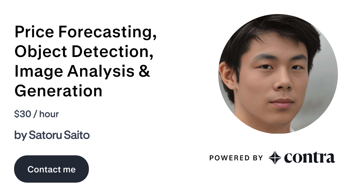 Price Forecasting Object Detection Image Analysis And Generation By Satoru Saito 8560