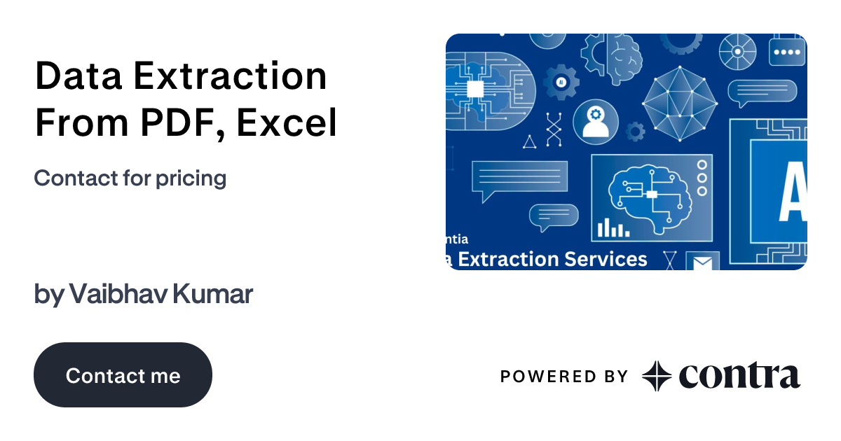 Data Extraction From PDF, Excel by Vaibhav Kumar