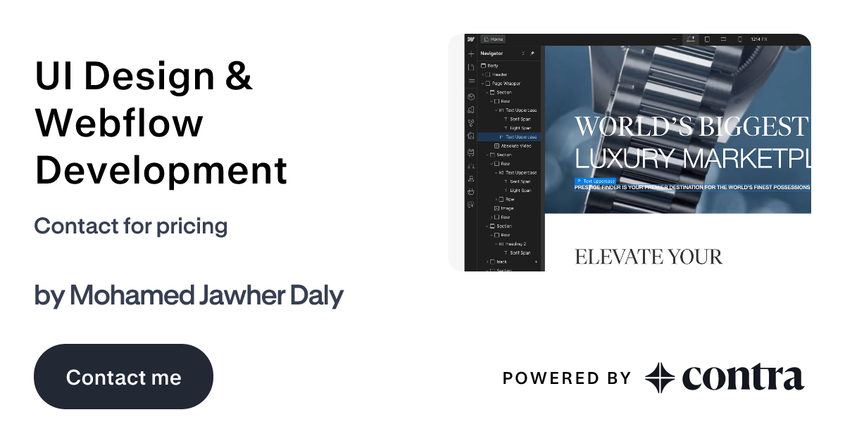 UI Design & Webflow Development by Mohamed Jawher Daly
