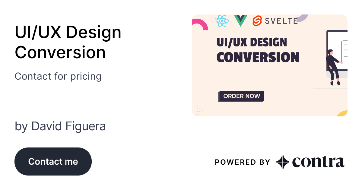 UI/UX Design Conversion by David Figuera UI/UX Design Conversion by David Figuera
