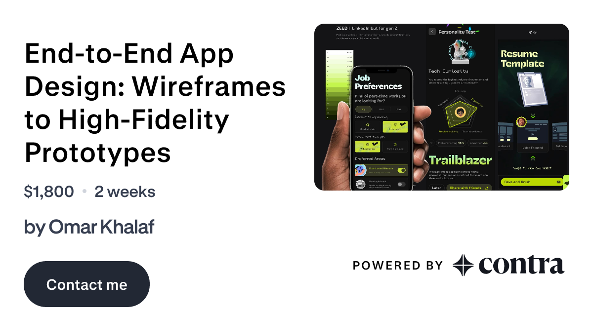 End-to-End App Design: Wireframes to High-Fidelity Prototypes by Omar ...