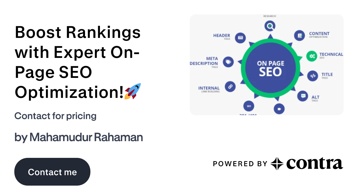 Boost Rankings with Expert On-Page SEO Optimization!🚀 by Mahamudur Rahaman