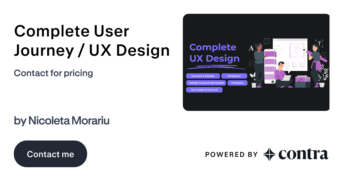 Complete User Journey / UX Design by Nicoleta Morariu