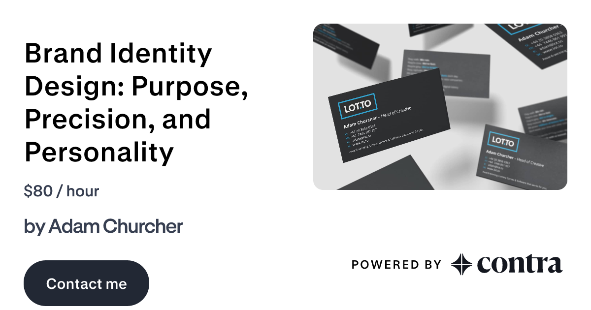 Brand Identity Design: Purpose, Precision, and Personality by Adam Churcher