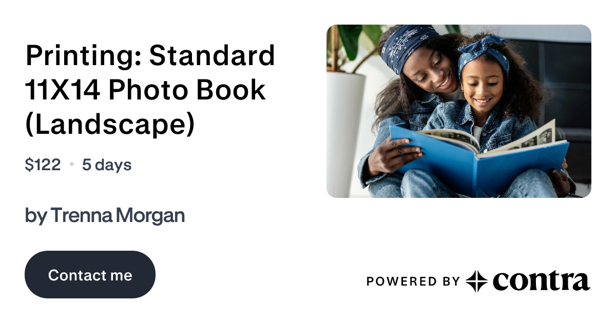 Printing: Standard 11X14 Photo Book (Landscape) by Trenna Morgan