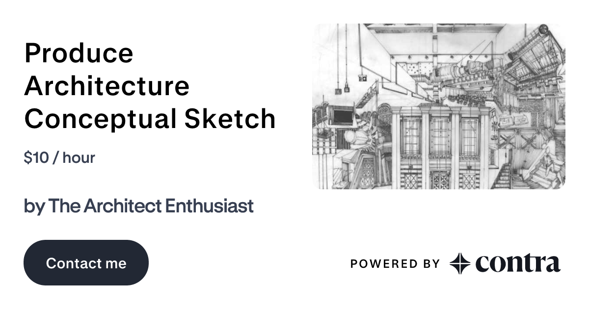 Produce Architecture Conceptual Sketch by The Architect Enthusiast