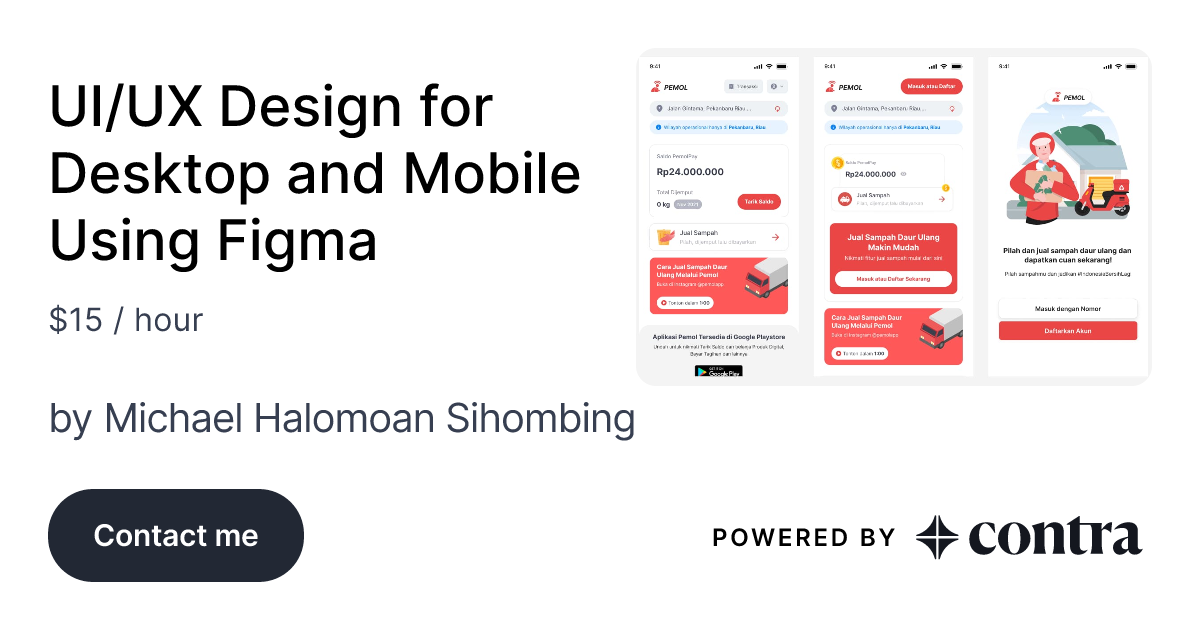 UI/UX Design for Desktop and Mobile Using Figma by Michael Halomoan ... UI/UX Design for Desktop and Mobile Using Figma by Michael Halomoan ...