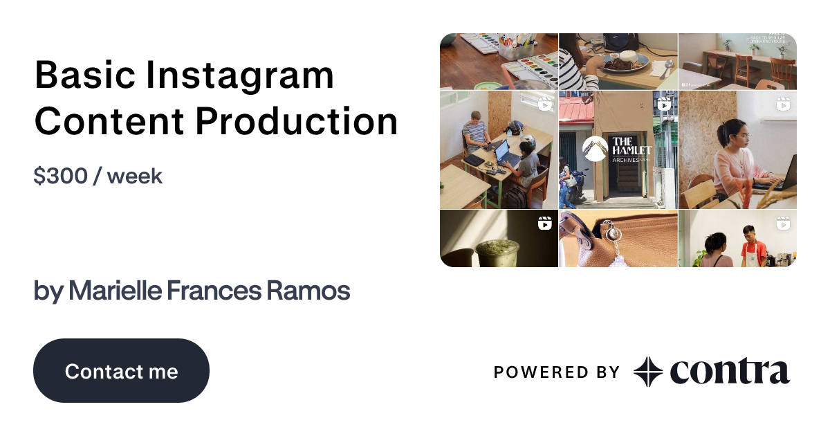 Basic Instagram Content Production by Marielle Frances Ramos