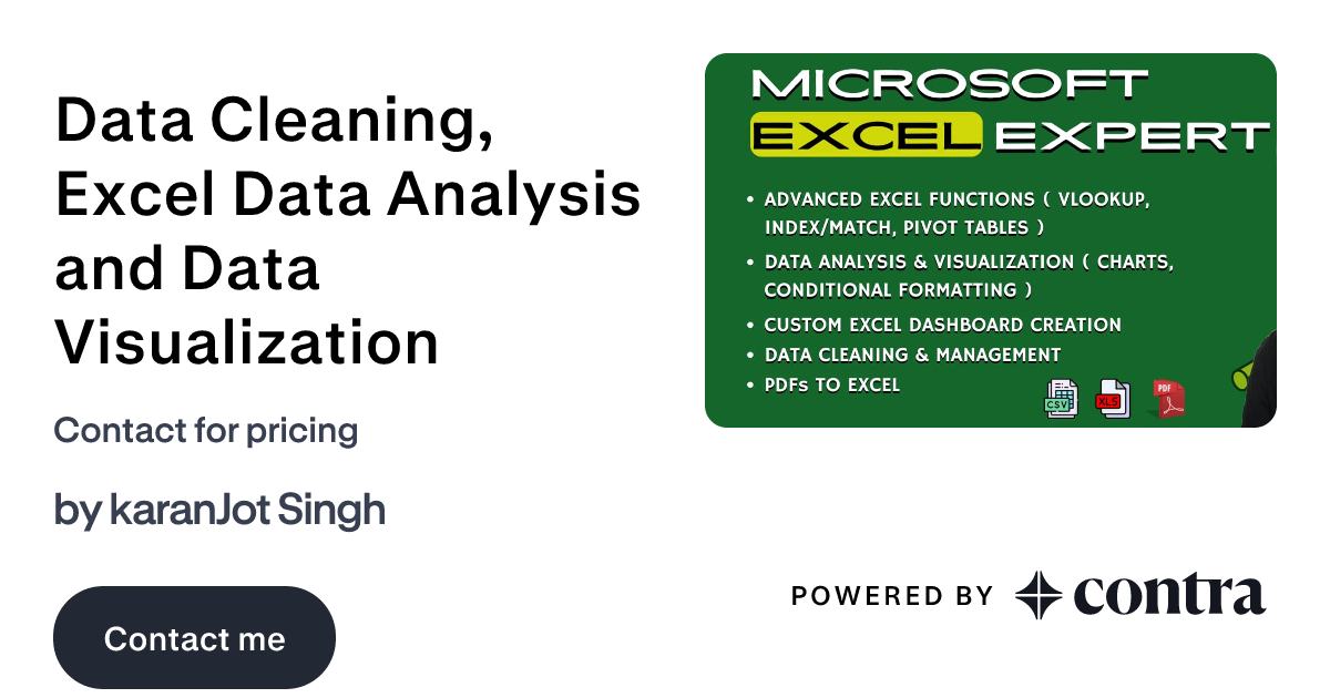Data Cleaning Excel Data Analysis And Data Visualization By Karanjot Singh