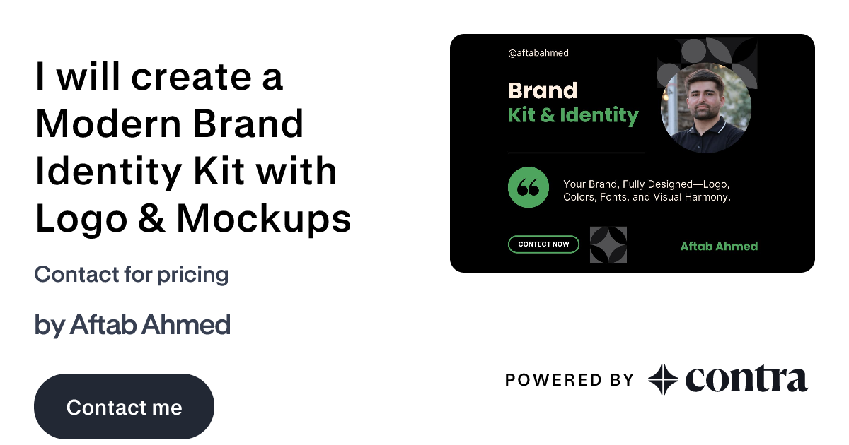 I will create a Modern Brand Identity Kit with Logo & Mockups by Aftab ...