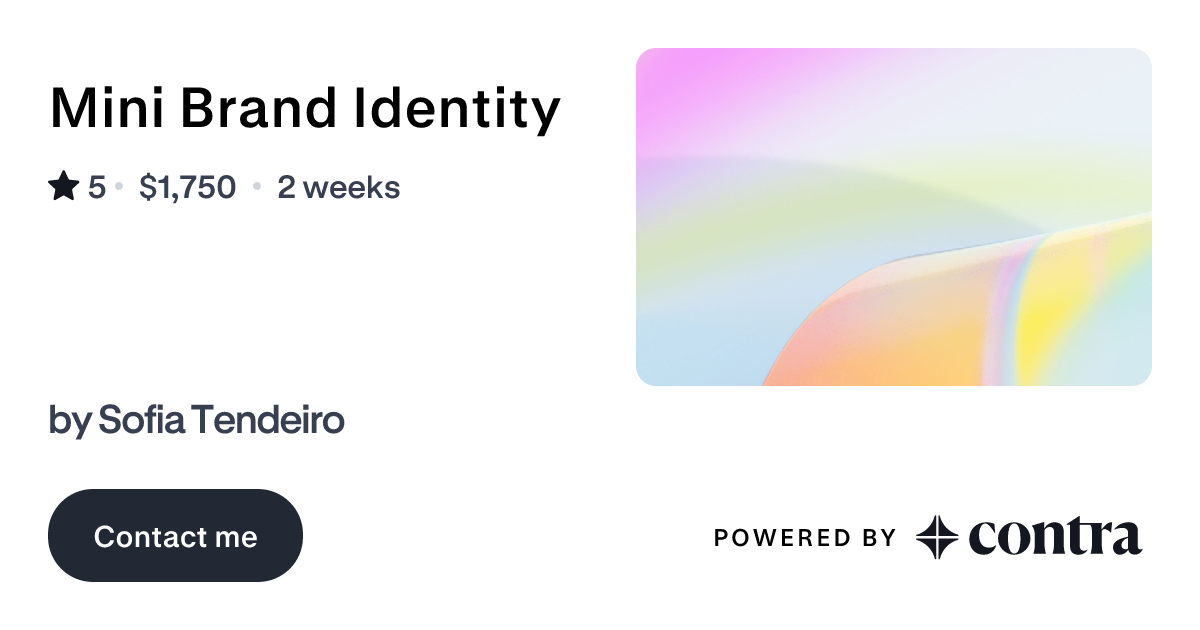 Mini Brand Identity by Sofia Tendeiro